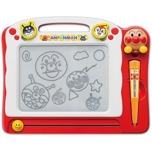 ●楽しく遊べる3つのモード! 1.おしゃべりモード : アンパンマンのおしゃべり8ワードが楽しめます。 2.メロディモード : お絵かきしながらメロディが楽しめます!7曲内蔵。　 3.効果音モード : 動物の鳴き声や車のエンジン音など子供が...