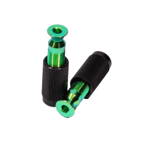 Titanium Bridge Posts GREEN（アンカー付き）厳選された最高品質のチタン製のブリッジポスト。摩耗、消耗、破損に対する耐久性に優れています。注意：例）元々のギター（元々の付いていたブリッジ・ポストを使用）にFloyd ...