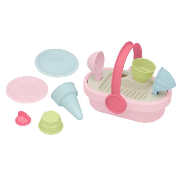 ダンプで運んでお砂場で遊ぼう！お砂場遊びもお洒落なカラーで！かわいいダンプの5点セット！荷台に積んで遊ぼう！対象年齢：3才?材質ポリプロピレンサイズダンプ：253mm×153mm×163mm（セット品総重量：320g）