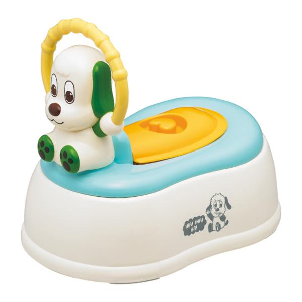 "「ワンワン」と、楽しくトイレのトレーニング！お子さまの成長にあわせて補助便座、ステップとしても使えるおまるです。対象年齢： 1才〜材質：ポリプロピレン、エラストマー、ABS樹脂サイズ おまる：W430×D300mm×H370mm（重量：1...