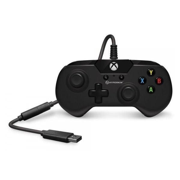 Xboxone用の有線コントローラーです。コントローラーの形状が純正コントローラーと違い、グリップしやすく操作性も抜群です。コントローラー下部に、3.5mmイヤホンジャックも搭載されております。Windows10や接続可能なタブレットでも使...