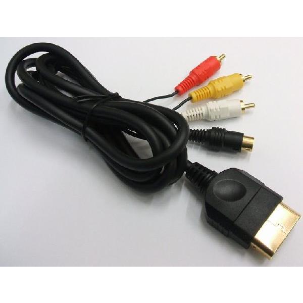 XBOX用のS/AV端子用ケーブルです。金メッキプラグ仕様です。(純正品ではございません。)※ケーブル長=約180センチ。※パッケージ、マニュアルはございません。※初代XBOX用ですので、XBOX360では使用できません。