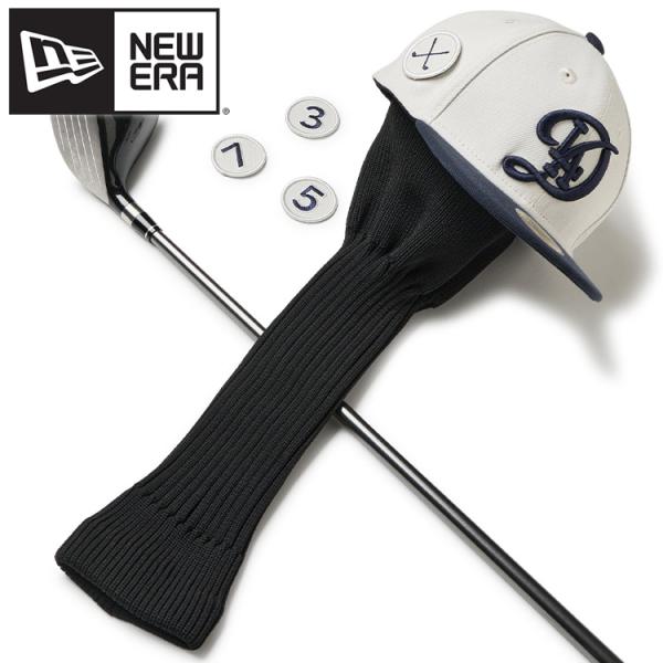 59FIFTYキャップをモチーフにデザインされた、5 1/8(40.9)サイズのフェアウェイウッド用ヘッドカバー。ライトサイドのナンバープレート取り付け部分はマジックテープ仕様で着脱が容易ポリエステル