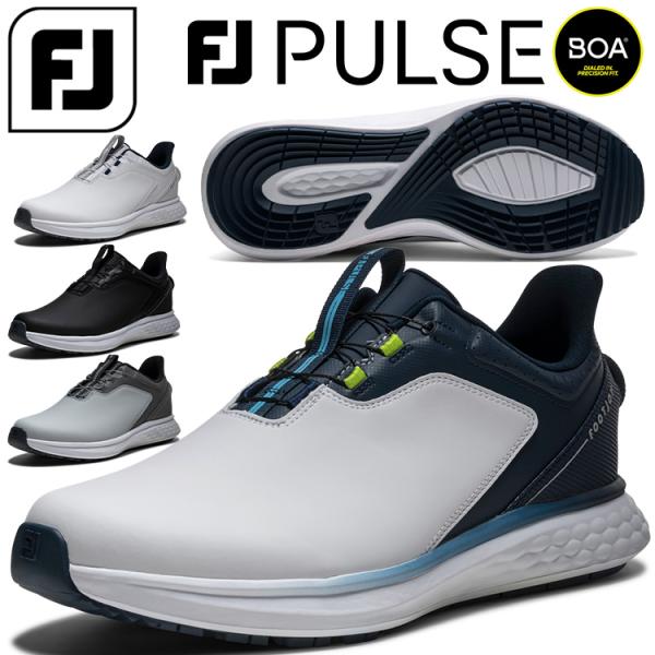 FootJoy FJ Pulse BOA 唯一無二の快適さ安定したグリップ力と、一日中履いていても軽く疲れにくい快適性能を追求。汚れが落としやすい「イージーケアアッパー」採用で、お手入れも簡単。素材：防水人工皮革原産国：ベトナムウィズ：Wカ...