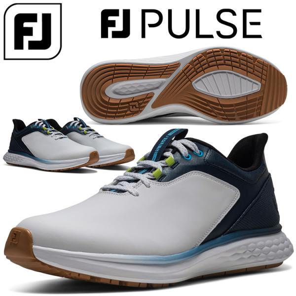 FootJoy FJ Pulse 唯一無二の快適さ安定したグリップ力と、一日中履いていても軽く疲れにくい快適性能を追求。汚れが落としやすい「イージーケアアッパー」採用で、お手入れも簡単。素材：防水人工皮革原産国：ベトナムウィズ：Wカラー：(...