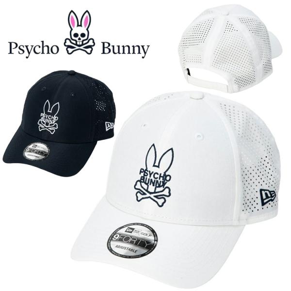 NEWERA×PSYCHO BUNNY コラボアイテム。遮熱、接触冷感、吸水速乾、軽量、UVカット機能を備えたSHELTECH生地を採用したキャップ。パンチング加工の穴が通気性を確保。シルエットは型崩れしない芯入りの9FORTY。スウェット...