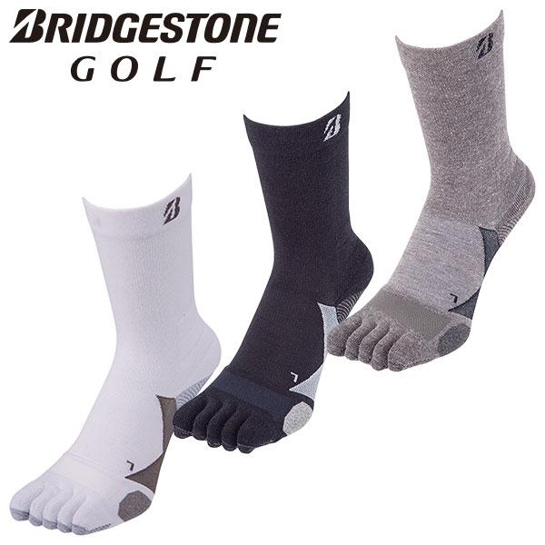 BRIDGESTONE GOLF SOG314■フリーサイズ（25〜27cm）■ナイロン、綿、アクリル、ポリエステル、ポリウレタン■全3色：BK（黒）、GE（グレー）、WH（白）■日本製※左右あり※レギュラー丈※5本指ソックス※アキレス腱保...