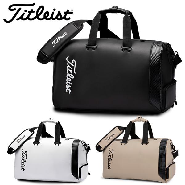 Titleist Core Essential Boston Bag TA22CEBBKサイドからシューズを入れられるポケット付きボストンバッグ。■サイズ：W49×D25×H30.5cm■素材：PUレザー■原産国：中国