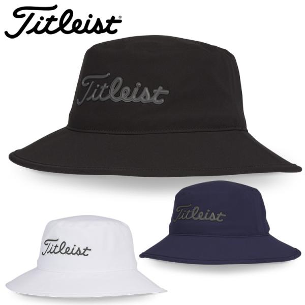 Titleist Players Stadry Bucket TH23PSB首の後ろもカバーできる防水バケットハット。■サイズ：フリー(57〜59cm)■素材：ポリエステル100％■カラー：ホワイト×チャコール、ブラック×チャコール、ネイビ...