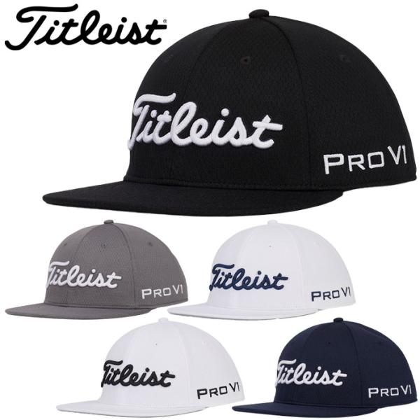 Titleist Tour Elite Flat Bill Cap TH24ATEFBN2ハニカムメッシュ素材を採用した、ツアー仕様のフラットビルキャップ。■サイズ：フリー(57〜59cm)■素材：ポリエステル100％■カラー：ブラック×ホ...