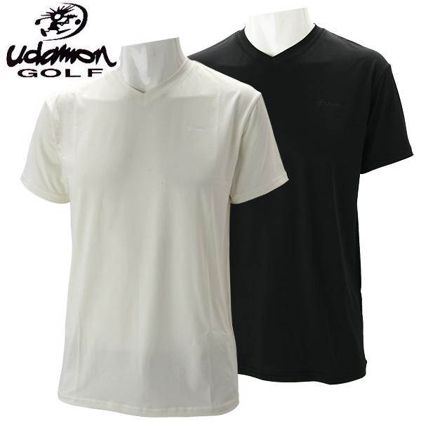 ユダマン　Vネック半袖ストレッチインナー左胸に同色のudamonロゴＳ：チェスト85-91cm　身長162〜168ｃｍＭ：チェスト89-95cm　身長167〜173ｃｍＬ：チェスト93-99cm　身長172〜178ｃｍXL：チェスト97-1...