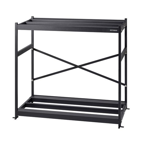 ・棚板の設置パターンが多数（高さ・奥行きが選べる）・水槽を上下二段に設置も可能・揺れに強い防振フットを装備・水槽の滑り落ちを抑制するストッパーフランジカラー：ブラック材質：スチール寸法(mm)：W1003×D513×H871mm（防振フット...