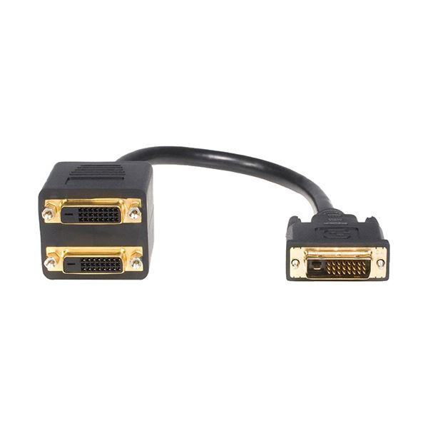 【商品名】 StarTech.com DVI-D分岐ケーブル ブラック 30cm DVI Dオス×1-DVI Dメス×2 DVISPL1DD1本