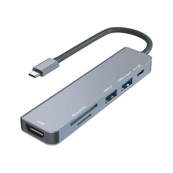 【商品名】 HIDISC USB Type-C 6in1ドッキングステーション ハブ PD90W出力 シルバー HD-6IN1HBSV 【ジャンル・特徴】 PD90W充電対応6in1ドッキングステーション [ HD-6IN1HBSV ]