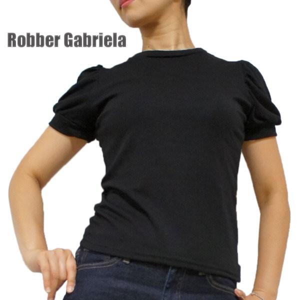 〜　LOVE ROCKABILLY 〜≪レディース≫★　カットソー・半袖 パフスリーブ 黒　★メンズライクなクルーネックに 可愛いパフスリーブ　の組み合わせ着用モデル：161cm 50kg M 着用ほんのりウエストシェイプでキレイに見えるご...