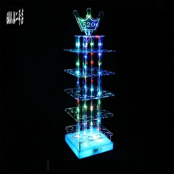 【ロマンチックな数字の意味】：ワインラックの上部には「520」や「1314」といったロマンチックな数字が刻まれています。「520」は「愛しています」と同音異義語で、「1314」は「一生」を意味し、バー、パーティー、カラオケなどのエンターテイ...