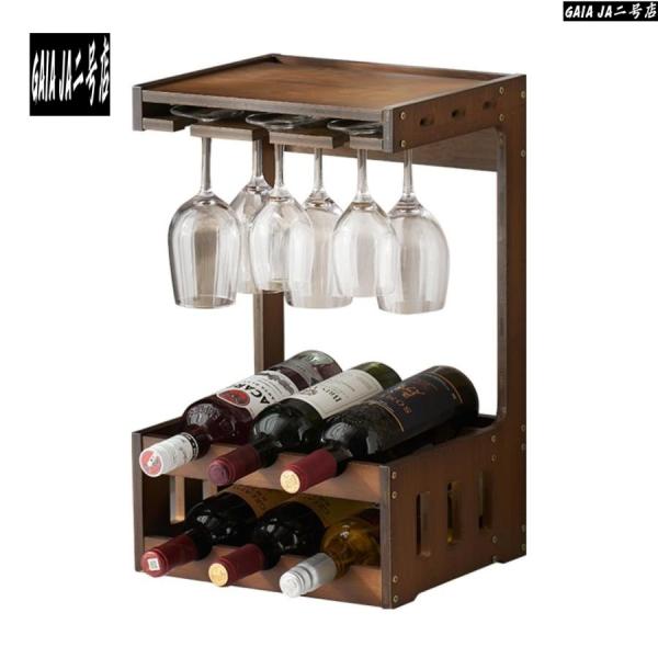 【高品質】この自立型ワインラックは、上質な竹材を使用。きめ細やかで自然な風合い、頑丈で耐久性があり、高い耐荷重性を備えています。【大容量】ワインボトル6本とワイングラス6個を同時に収納できます。上部の収納台には花瓶やコルク抜きなどを置くこと...