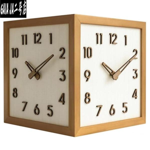 両面壁時計：両面コーナー掛け時計は、中空のアラビア数字、精確な針の動き、両面デザインを特徴としており、柱や廊下の角などへの設置に適しています。コーナーに特化した両面表示構造は、実用性と美観を両立させ、従来の片面表示の掛け時計の限界を打ち破り...