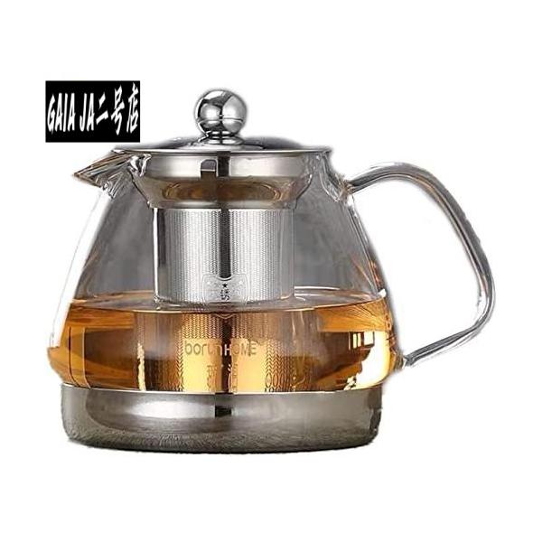 【 Grkoo直火 ガラスポット 】高ホウケイ酸ガラスと304ステンレスの組み合わせ。 適用性が高く、ガスコンロ、電磁調理器、電気セラミックストーブ、ハロゲンストーブ、その他のストーブなど、あらゆる熱源に適用できます。 他のやかんよりも優れ...