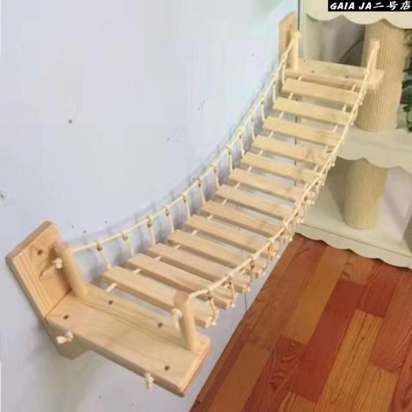 木製の高品質材で作られ、丈夫で変形もしません。無垢材の完全な飛び込み台や猫の弔り橋など、様々なパーツで構成されており、多様な遊び体験を提供しています。壁にかけることができ、室内のスペースを取らず、家庭やマンションなどに適しています。組み立て...