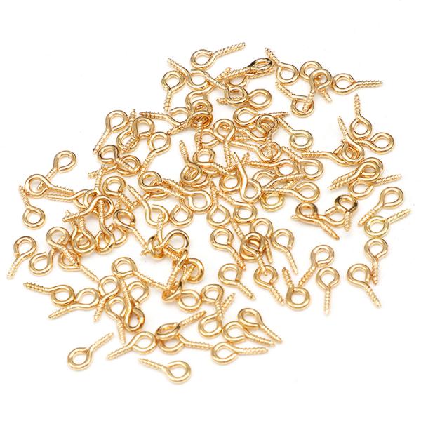 約450個入り　ヒートン/ねじ　4*9ミリ  ヒートンスチール製ハンドメイドアクセサリーパーツ商品のお問い合わせ番号：c3473この商品は弊社の在庫管理システムにより、海外倉庫から発送します、お届くまで1~2週間ほどかかります。早くお届けた...