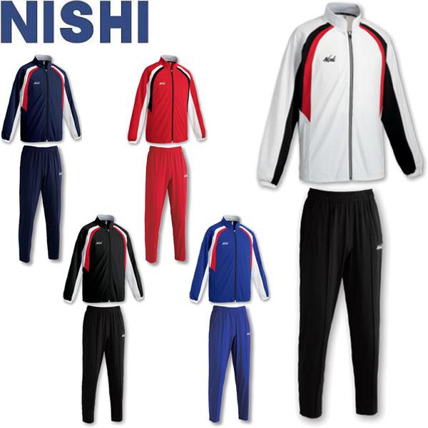 チームでも揃えやすいベーシックなカラーと、スマートなデザインが特徴のライトトレーニングジャケット。「NISHI」ロゴ刺しゅうが施された、ベーシックなトレーニングパンツ。使用素材は、ポリエステル100％のハイパワーニット「スターティ」を採用。...