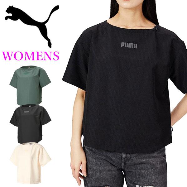 表面感のあるストライプ柄が魅力的なモダンベーシック半袖プルオーバーです。ゆとりを持たせたシルエットとラウンドヘム仕様のショートレングスが、旬度の高い着こなしを演出。フロントに配した同系色のプーマＮＯ．１ロゴプリントもさり気なくアクセントを効...