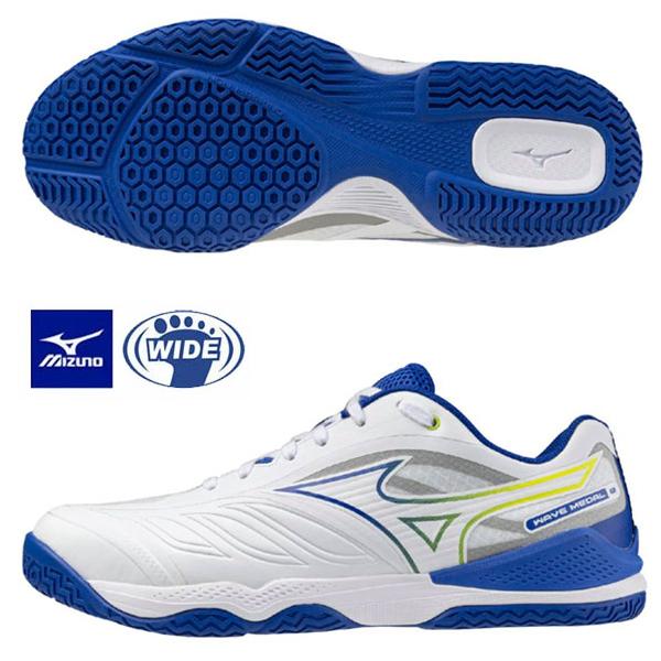 ドライブに全身回転のパワーを。MIZUNO ENERZY NXTを搭載したNEW MEDAL SOLEが、勝負を決める、ポテンシャルを引き出す。3Eワイドタイプ。サイズ22.5〜28.5cmカラー06：ホワイト×ブルー×イエロー素材甲材：合...