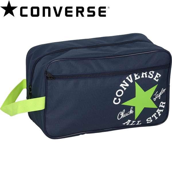 ■商品説明CONVERSEのシューズケース。撥水加工あり。ファスナー付きポケット仕様で小物を分けて収納できます。部活やジム、室内での観戦時など様々なシーンでご使用いただけます。■素材ポリエステル■カラー2942：ネイビー×ライム■サイズH2...