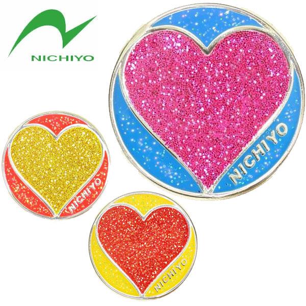 シンプルだけどしっかり目立つ！キラッと輝くかわいいハートデザイン。サイズ直径22mm生産国中国