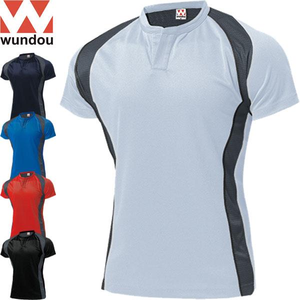 ラグラン切替、立ち衿のボタンなしヘンリーネックでラグビーらしさのあるデザイン。吸汗速乾ポリ100％、厚みのある丈夫な素材を使ったリーズナブルなラグビーシャツです。ウーリー糸を使用しており、引っ張りにも強くなっています。後身頃は長めで背中がめ...