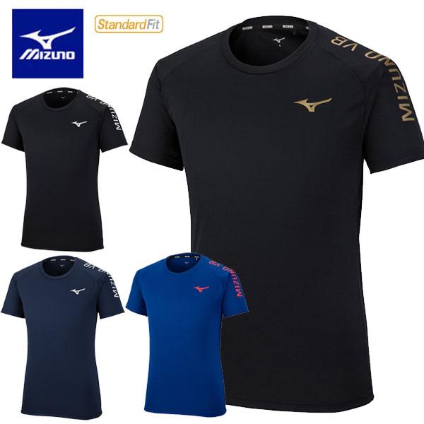 MIZUNO VBロゴを左袖に配置したBasicデザイン半袖Tシャツ。■スタンダードシルエット■ランバード：ラバープリントポリエステル100％