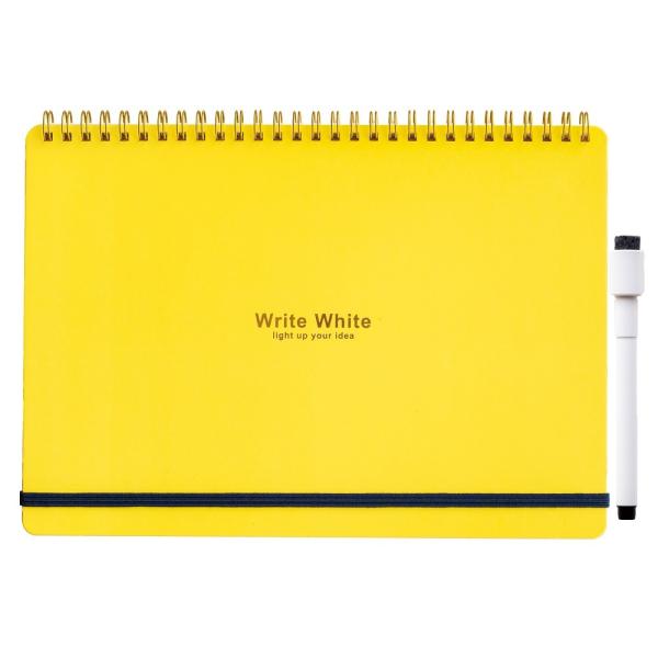持ち運びが簡単なホワイトボードノート。テレワークでのオンライン会議や自宅学習に最適です。0.8mmの極細ペンが付いているので細かい文字の書き込みも簡単にできます。各ページの間に筆記が可能な透明シートが付いていて、書いた文字の保護カバーやスキ...