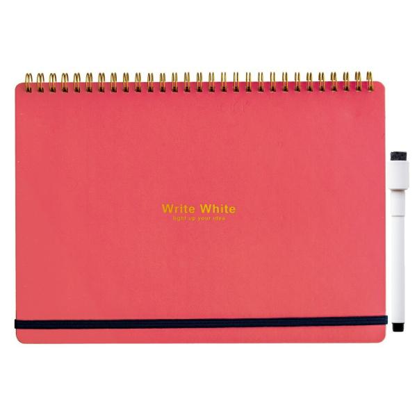 持ち運びが簡単なホワイトボードノート。テレワークでのオンライン会議や自宅学習に最適です。0.8mmの極細ペンが付いているので細かい文字の書き込みも簡単にできます。各ページの間に筆記が可能な透明シートが付いていて、書いた文字の保護カバーやスキ...