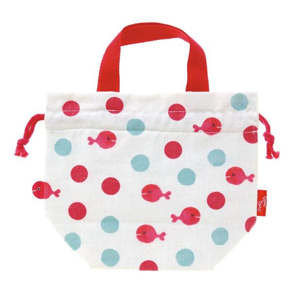 五味太郎さんの人気絵本「きんぎょがにげた」のカラフルポップなランチシリーズです。キュートなデザインの保冷ランチバッグ。マチもしっかりある巾着タイプで、出し入れ口も大きく開いてお弁当も入れやすく、紐をきゅっと結んで簡単に包めます。バッグの内側...