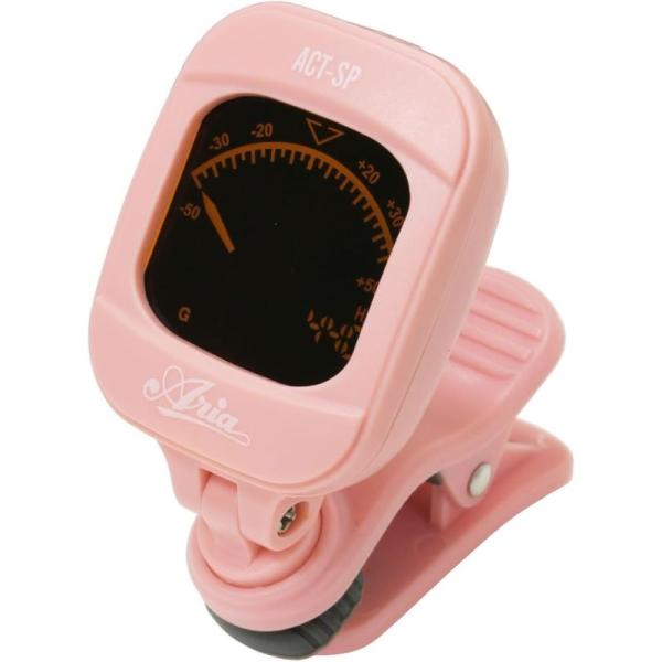 ギターのヘッドなどに挟んで使用する、クリップチューナー。