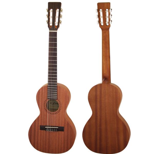 全長915mm、580mm スケールのミニギター。パーラータイプの小柄なボディをオープンポア塗装で仕上げた、シンプルで素 朴な雰囲気が魅力です。トラベルギターとして、また気軽に弾けるギターとしてもお勧めです。■Body: Sapelli　　...