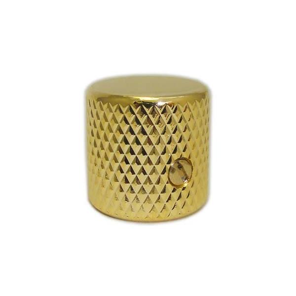 リプレイスメント用パーツ メタルノブ(スクリューマウント)、フラットトップ、Φ19.5、ミリサイズ カラー:ゴールド