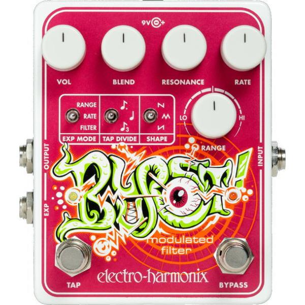 EHXはキーボードとモジュラーシンセサイザーで発見したテクノロジーを、ギタリストと ベーシストのためのペダルに移植しました。<BR>Blurstは、楽器のサウンドをエンベロープフィルターのように変調させますが、演奏のダイナミクス...