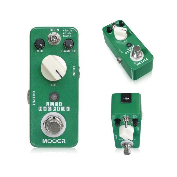 小型個性派ビットクラッシャーLofi Machineは、サンプリングレート、ビットレートを減少させることで昔のゲームのようなサウンドから過激なノイズ、歪みまでを作り出します。