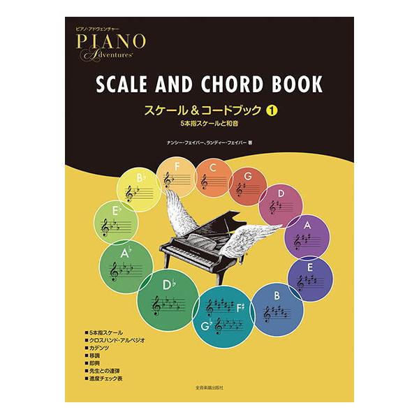 『ピアノ・アドヴェンチャー』シリーズの著者、ナンシー・フェイバー、ランディー・フェイバーによるスケールと和音学習のための教材です。