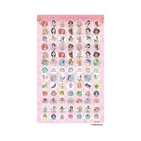みんな大好き！ディズニープリンセスの大人可愛いレッスンシールです。