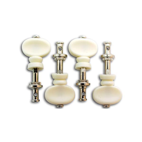 グローバーのチャンピオン・ペグ・シリーズの3Wは、パテントされたデザインであり、弦がすべることなく安定したチューニングが行えます。 ウクレレに幅広く使われているモデルです。 White buttons Hole size 5/16"