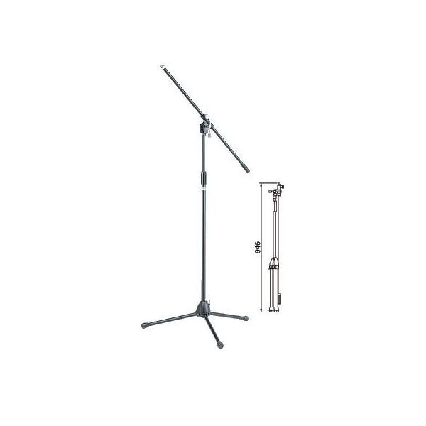 リーズナブルな価格ながら、耐久性、操作性に優れたブームタイプのマイクスタンド。