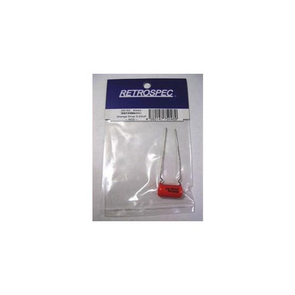 ハムバッキング用0.02μF/600Vチューブラーコンデンサーの定番、SPRAGUE社のORANGE DROP。ポリアセタール皮膜の完全チューブラー構造の為、現行品と比較しても音が太いのが特徴です。