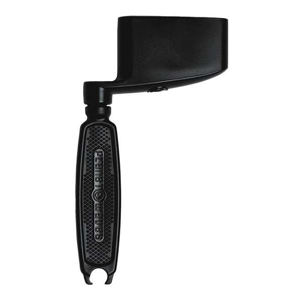 持ちやすいエルゴノミックデザイン、弦を引っ張るためのストレッチャーが組み込まれたハンドルが特長のプレミアムクオリティーのペグワインダーです。