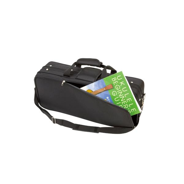 ウクレレセミハードケース（ソプラノ用）<BR><BR>※ウクレレ用教則本はイメージです。