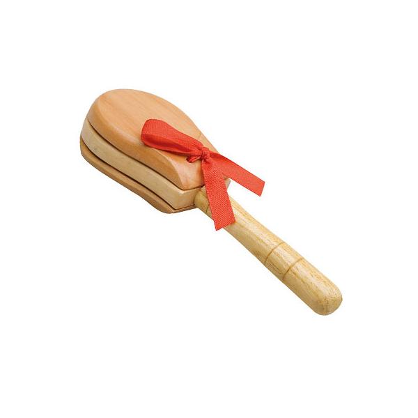 Play Maker　WOOD HANDLE CASTANET動きに合わせてリズムを奏でるパーカッション・シリーズ。丁寧な仕上げで子供たちも安心して楽しめる本格楽器です。”ハンドル・カスタネット(木製) ／ WOOD HANDLE CAST...
