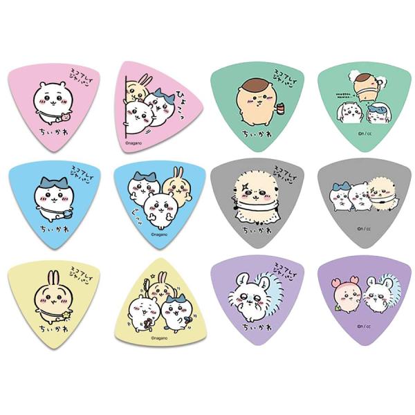 スコアレイ・ジャパン　ちいかわ ピック形状：トライアングル厚さ：0.96mm材質：セルロイド販売単位：1枚カラー：ピンク（ちいかわ）SC-CKP1　JAN：4562413317275ブルー（ハチワレ）SC-CKB1　JAN：45624133...