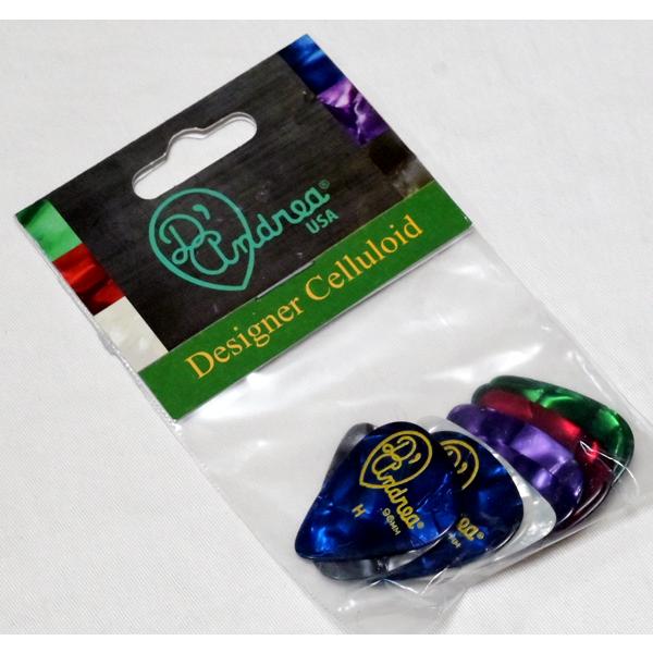 D'Andrea USA / TDC351 DESIGNER MOTHR OF PEARL CELLULOID / .96 Heavy ダンドレア ピック ヘビー  1パック/12枚入り写真のダンドレアピックは＊ 厚み.96、ヘビー。＊ テ...